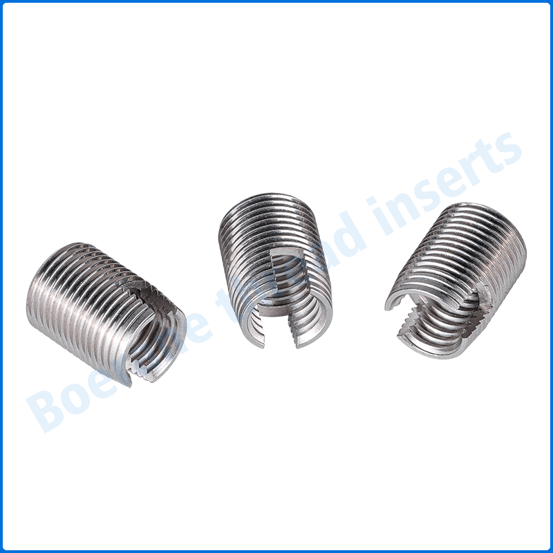 Threaded inserts self-tapping with cutting slot