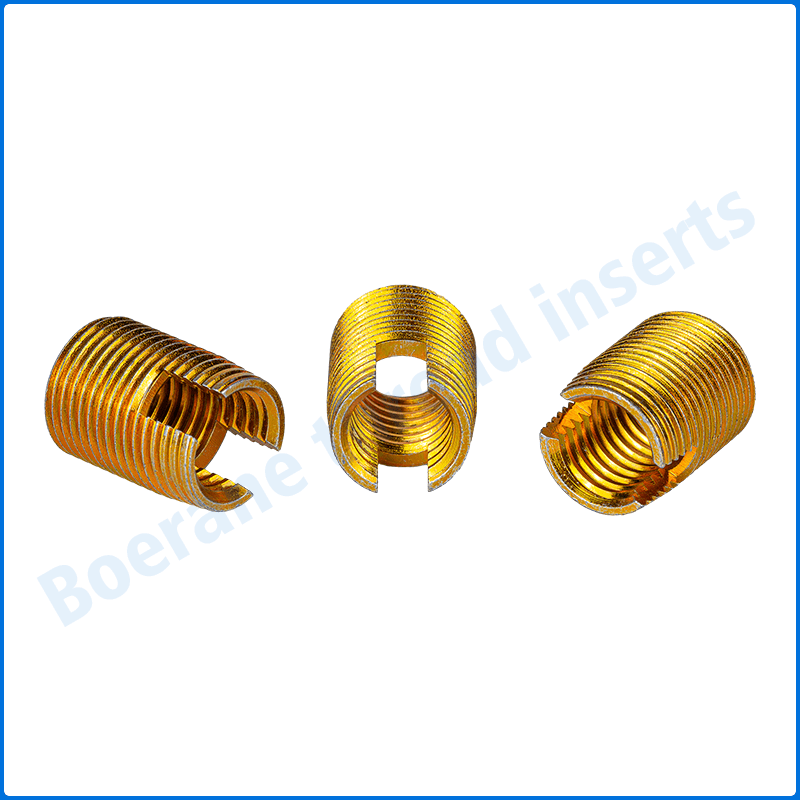 Threaded inserts self-tapping with cutting slot