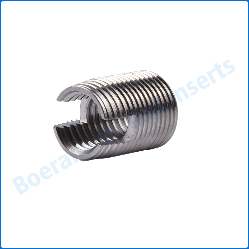 Threaded inserts self-tapping with cutting slot