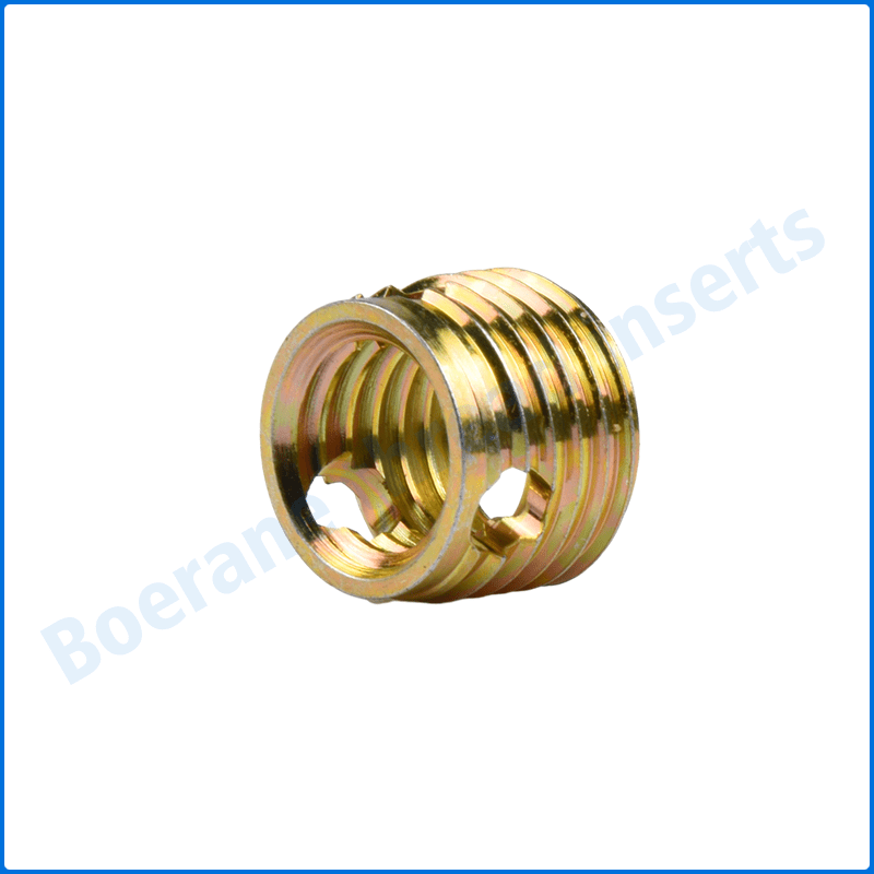 Threaded inserts self-tapping with cutting bores
