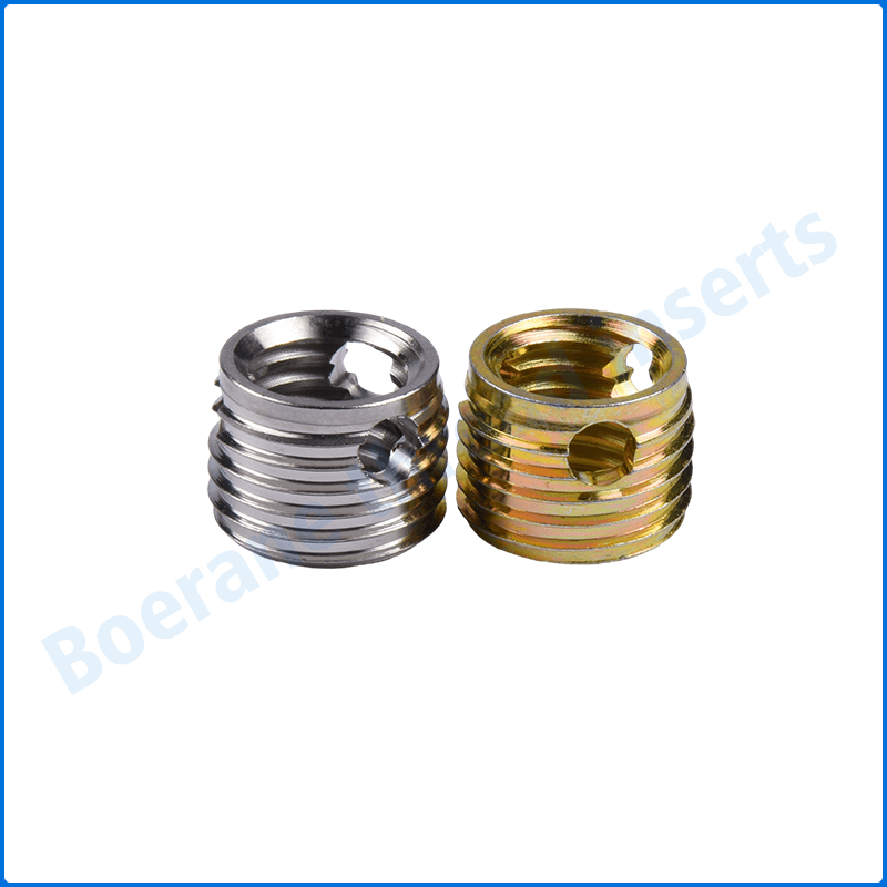 Threaded inserts self-tapping with cutting bores