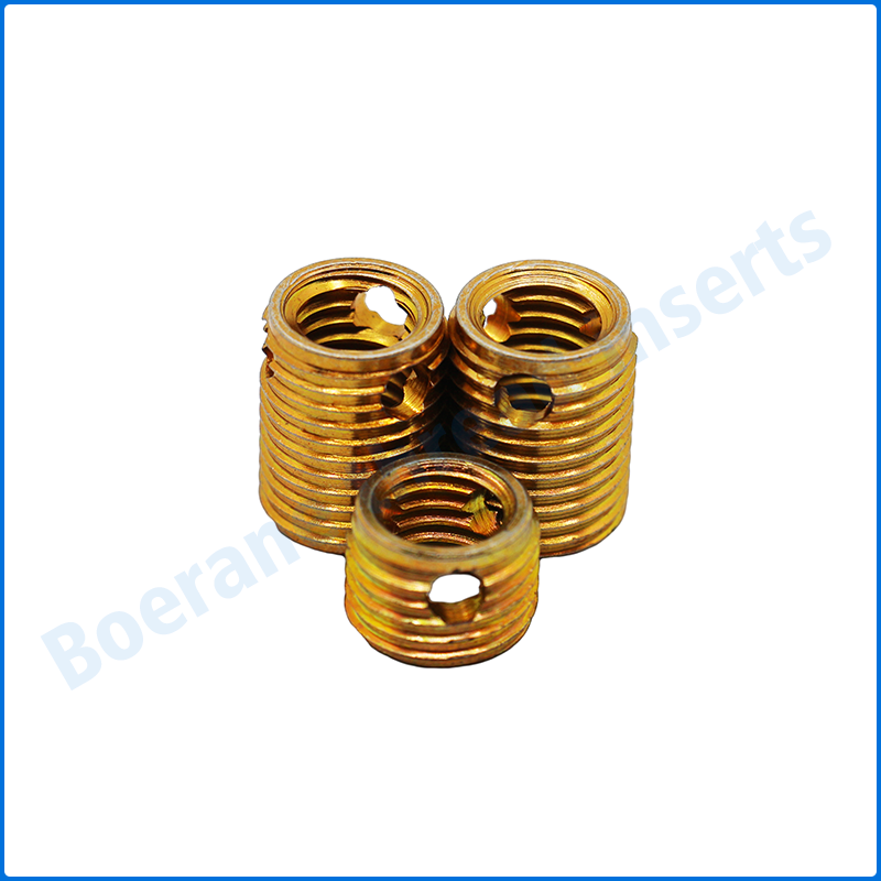 Yellow Zinc Plated Self-tapping Insert with Cutting Bores